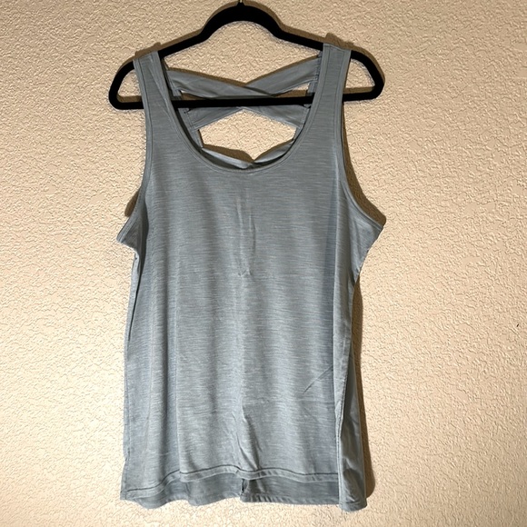 GAIAM | Tops | Gaiam Tank Top With Criss Cross Detail Xl Sky Blue ...